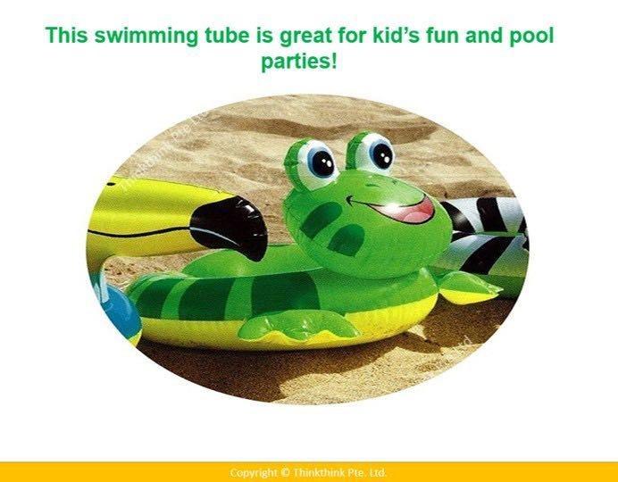 Intex Animal Split Ring Pool Floats (Design- Frog) for Kid - 3 to 6 ...
