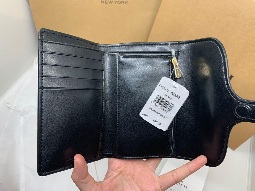 Coach Jade Medium Envelope Wallet In Signature Canvas, Luxury, Bags ...