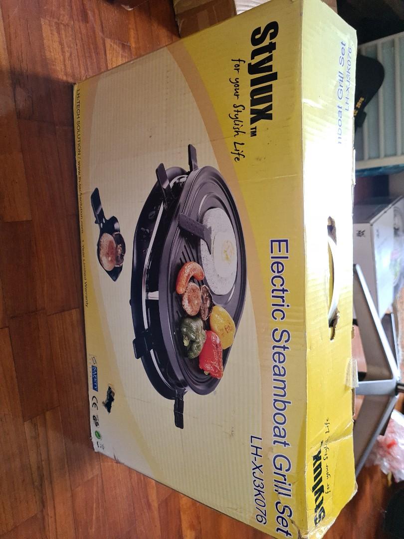 electric steamboat and grill set, TV & Home Appliances, Kitchen ...