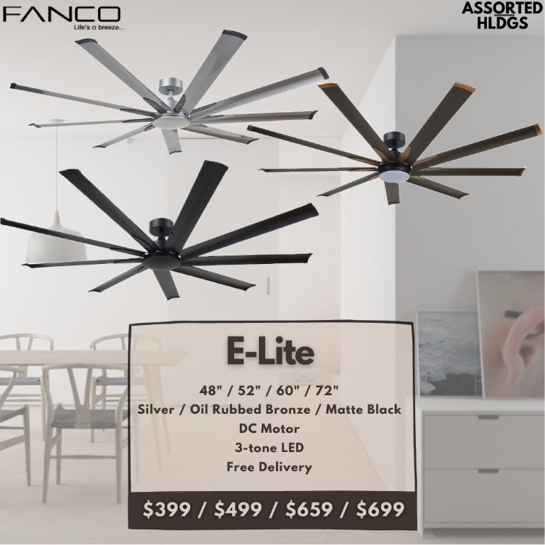 E-Lite w LED Light (FANCO Ceiling Fan), Furniture & Home Living ...