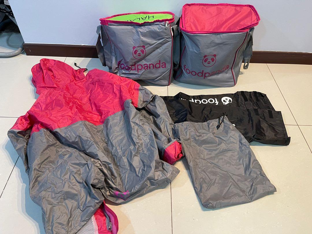 Foodpanda delivery bag with raincoat set, Everything Else on Carousell