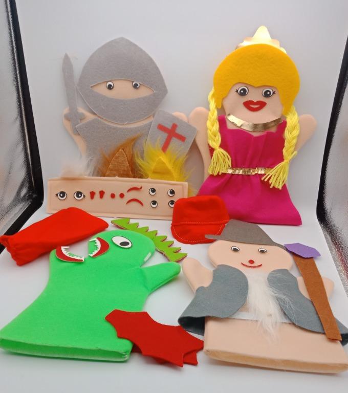 Hand Puppets Fairy Tale 4 Character Set - Fairy Tale & Nursery Rhymes ...