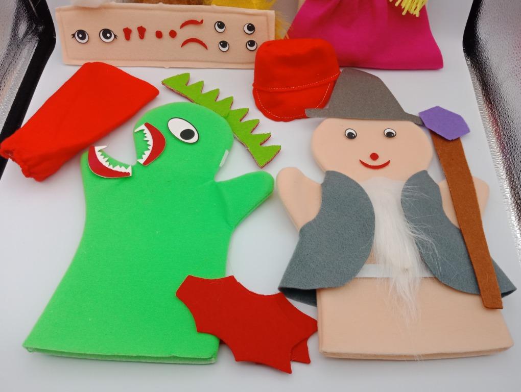 Hand Puppets Fairy Tale 4 Character Set - Fairy Tale & Nursery Rhymes ...