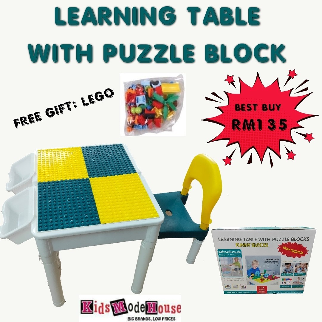 Kids table with blocks, Babies & Kids, Baby Nursery & Kids Furniture ...