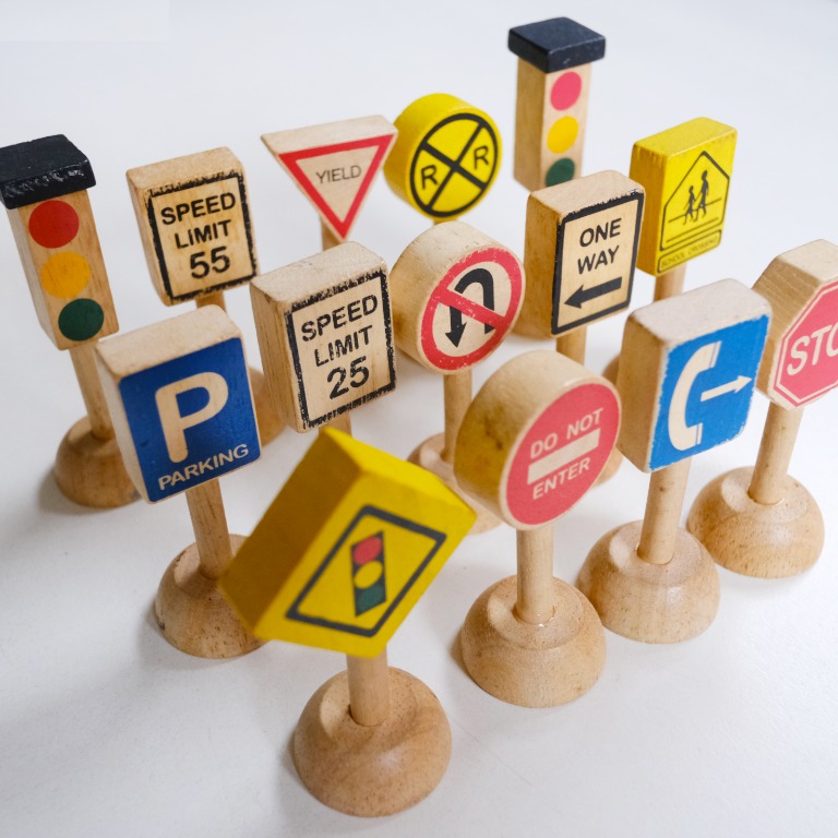 FREE With Php1,000 Purchase - Kids Wooden Traffic / Street Signs ...