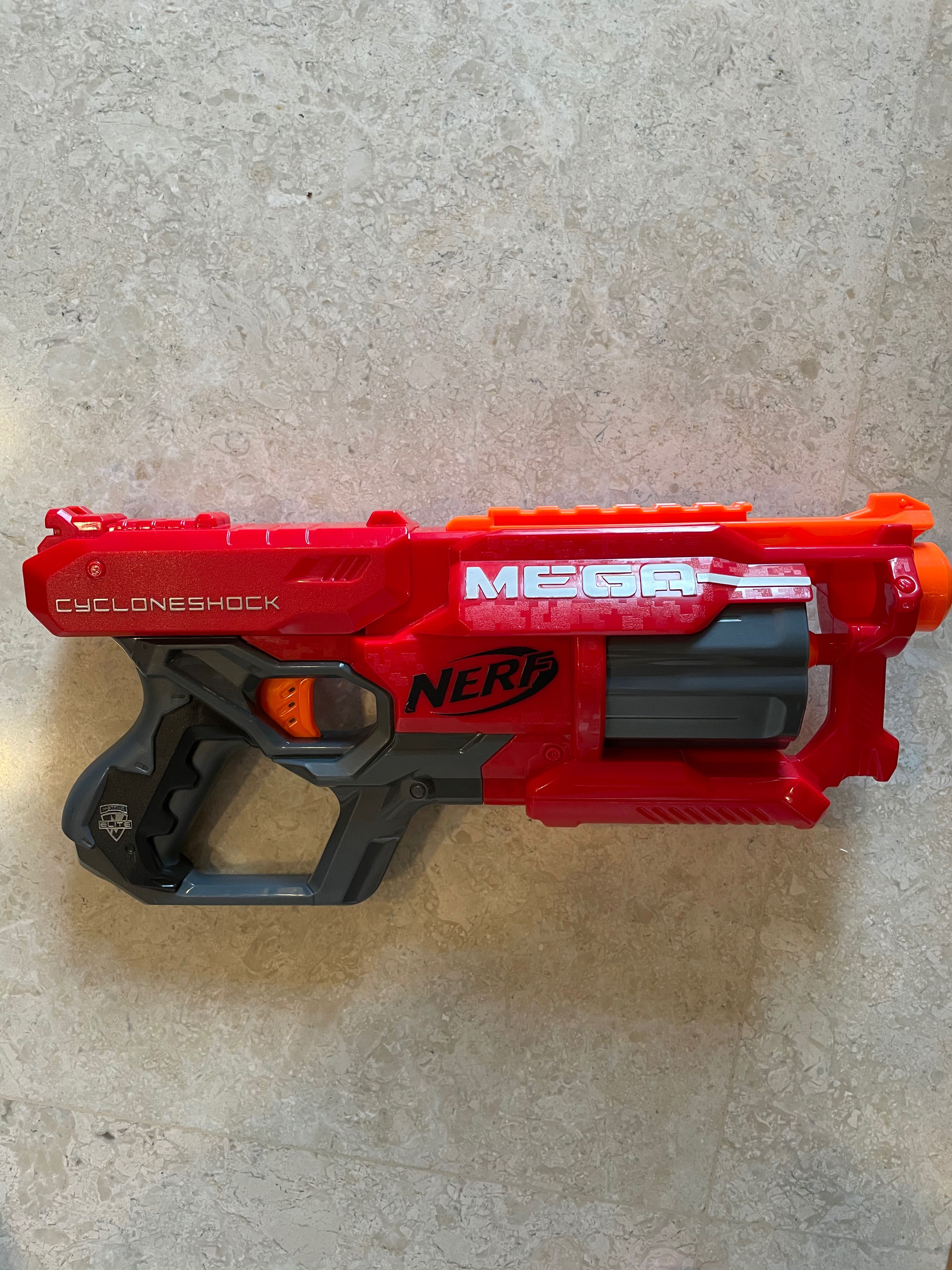 Nerf mega gun cycloneshock, Hobbies & Toys, Toys & Games on Carousell
