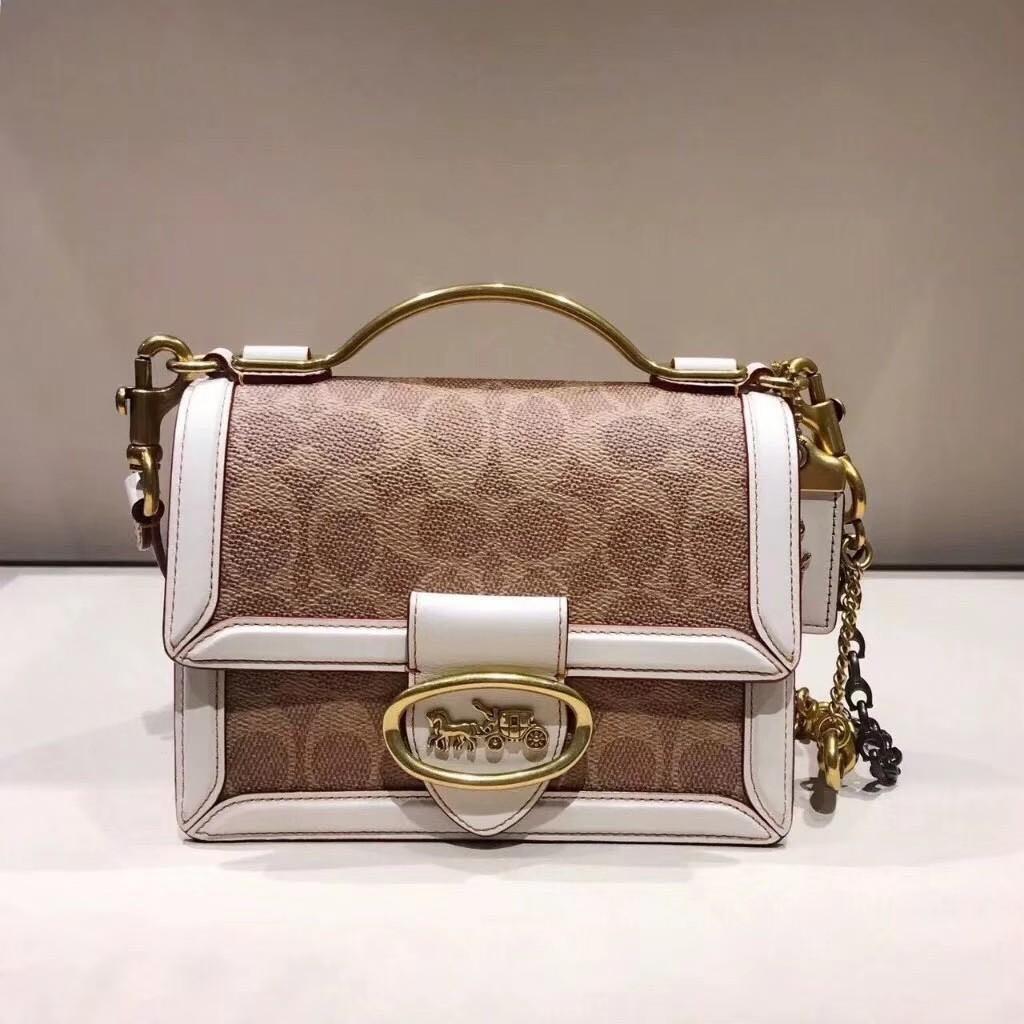 Original Coach Riley Top Handle 18 In Signature Canvas F739, Luxury ...