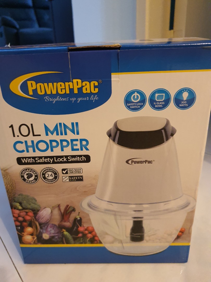 Powerpac 1l mini chopper, Home Appliances, Kitchenware on Carousell
