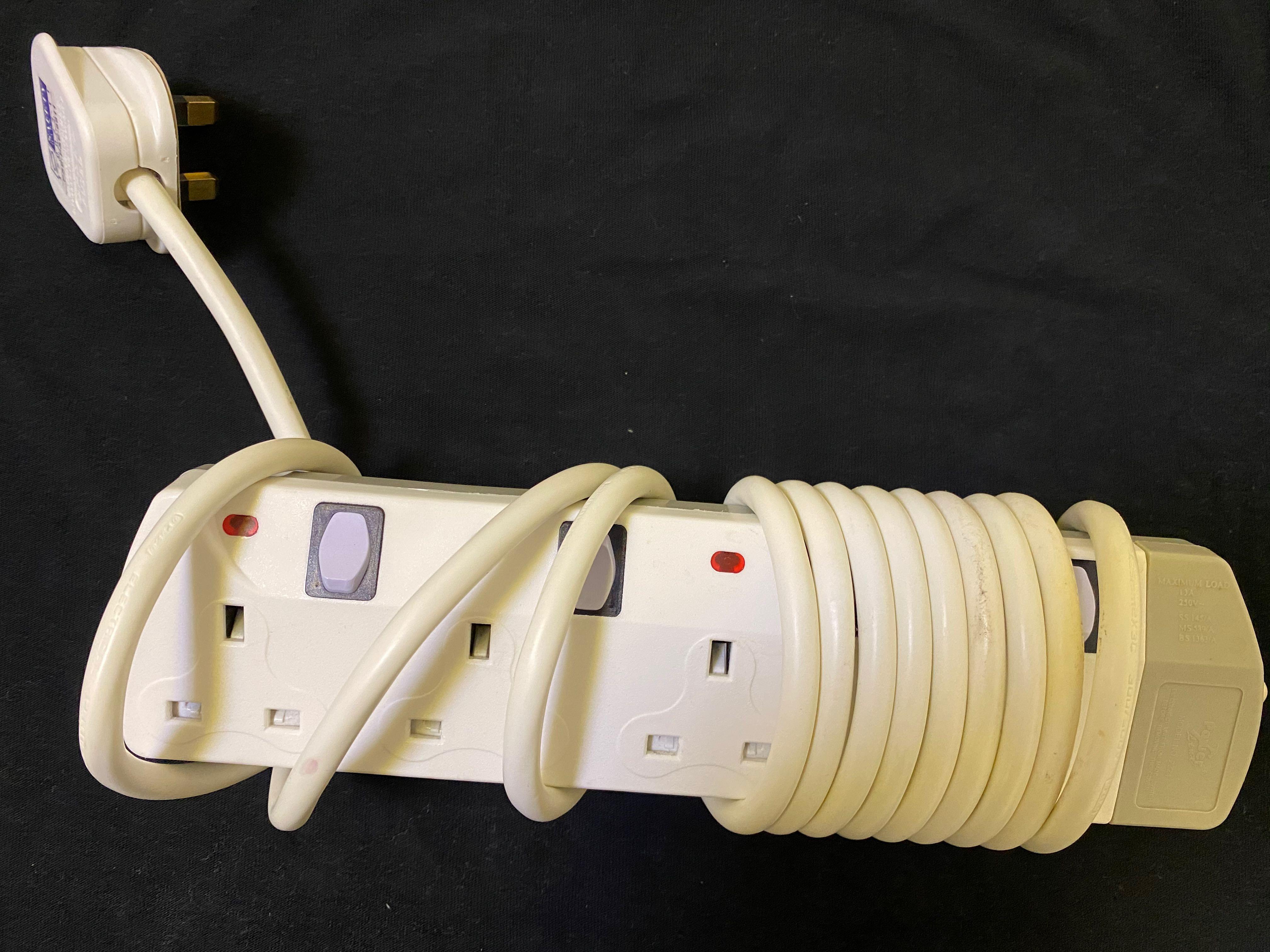 PowerPac 4 Pin Safety Extension Socket with Individual Switch, TV ...