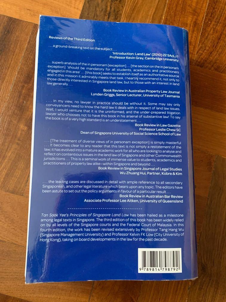 principles of singapore land law - tan sook yee (property law textbook ...