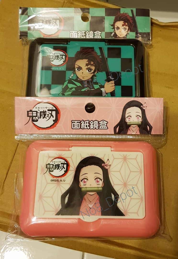 [Ready stock] Demon Slayer - Portable Tissue Box with Mirror (Tanjiro ...