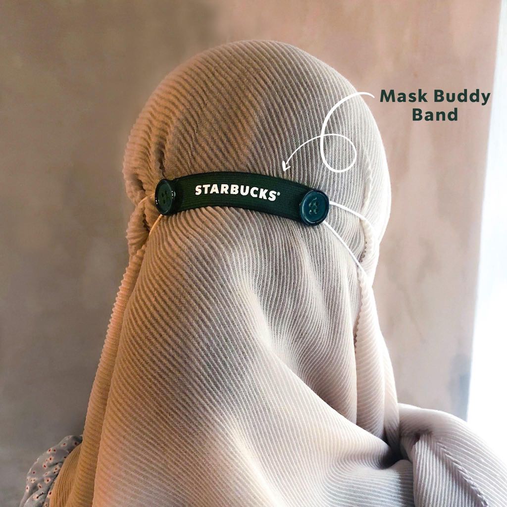 Starbucks Mask Buddy Band (Extender), Health & Nutrition, Face Masks ...