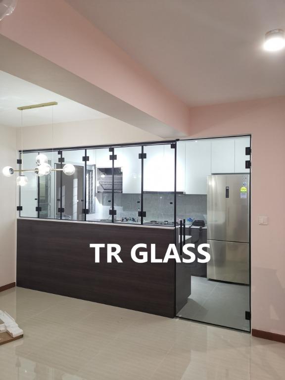 Service Yard Sliding/Bifold/Pivot Door Tempered Glass , Furniture ...