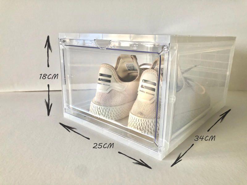 Premium Large Transparent Shoe Box with Magnetic Lid |Stackable ...
