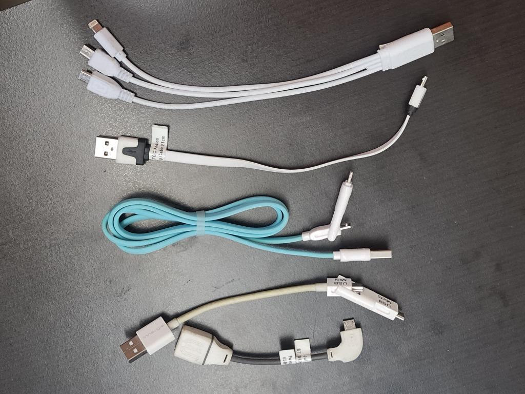 Silicone Cable Organiser & USB Cables Assorted: Type B / OTG ...