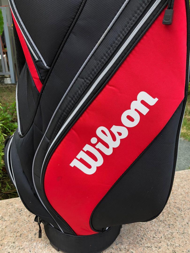 Wilson golf bag (nice Red & Black), Sports Equipment, Sports & Games ...