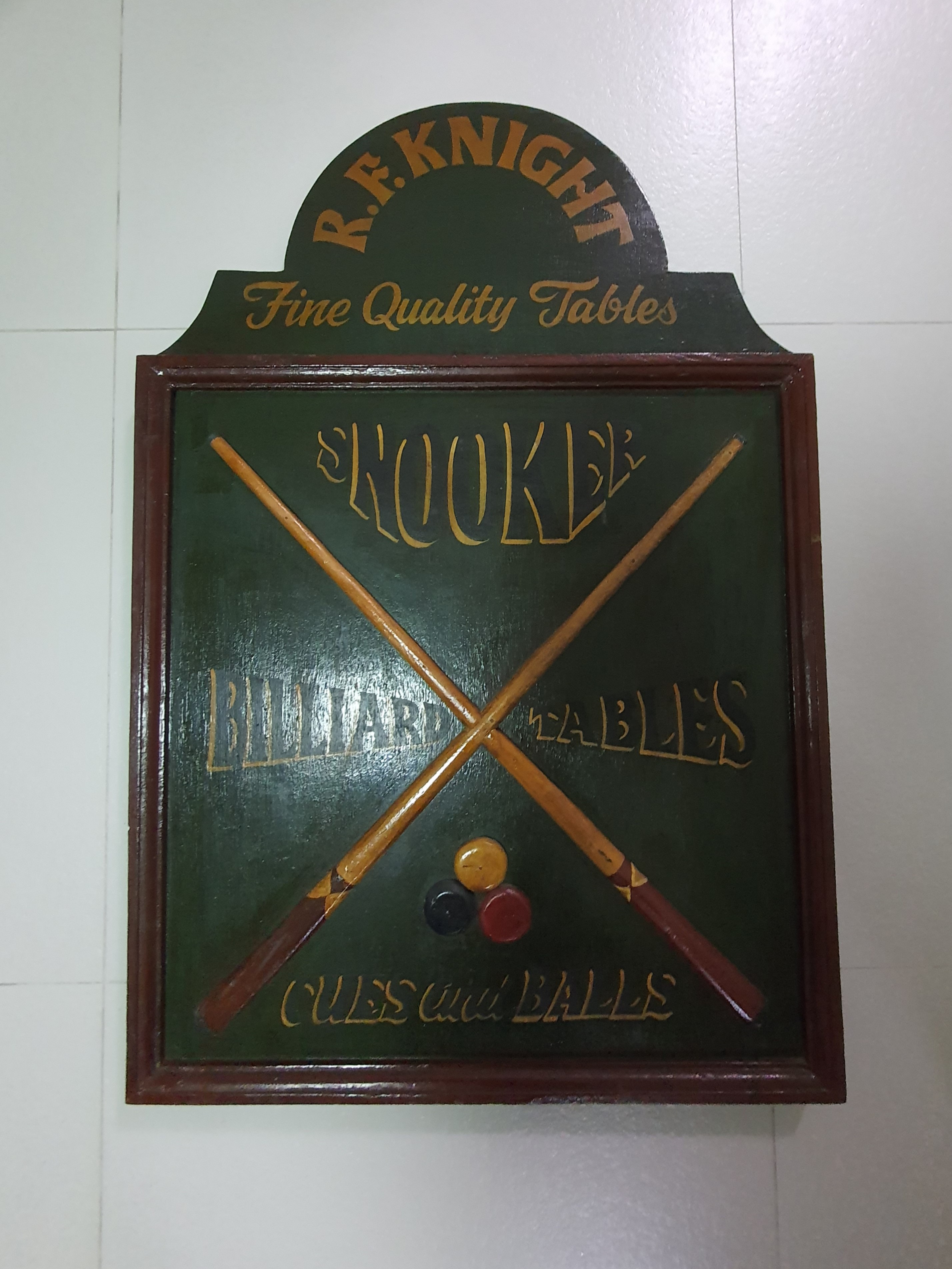Wooden snooker / billiard / pool signboard - Price reduced to $50 ...