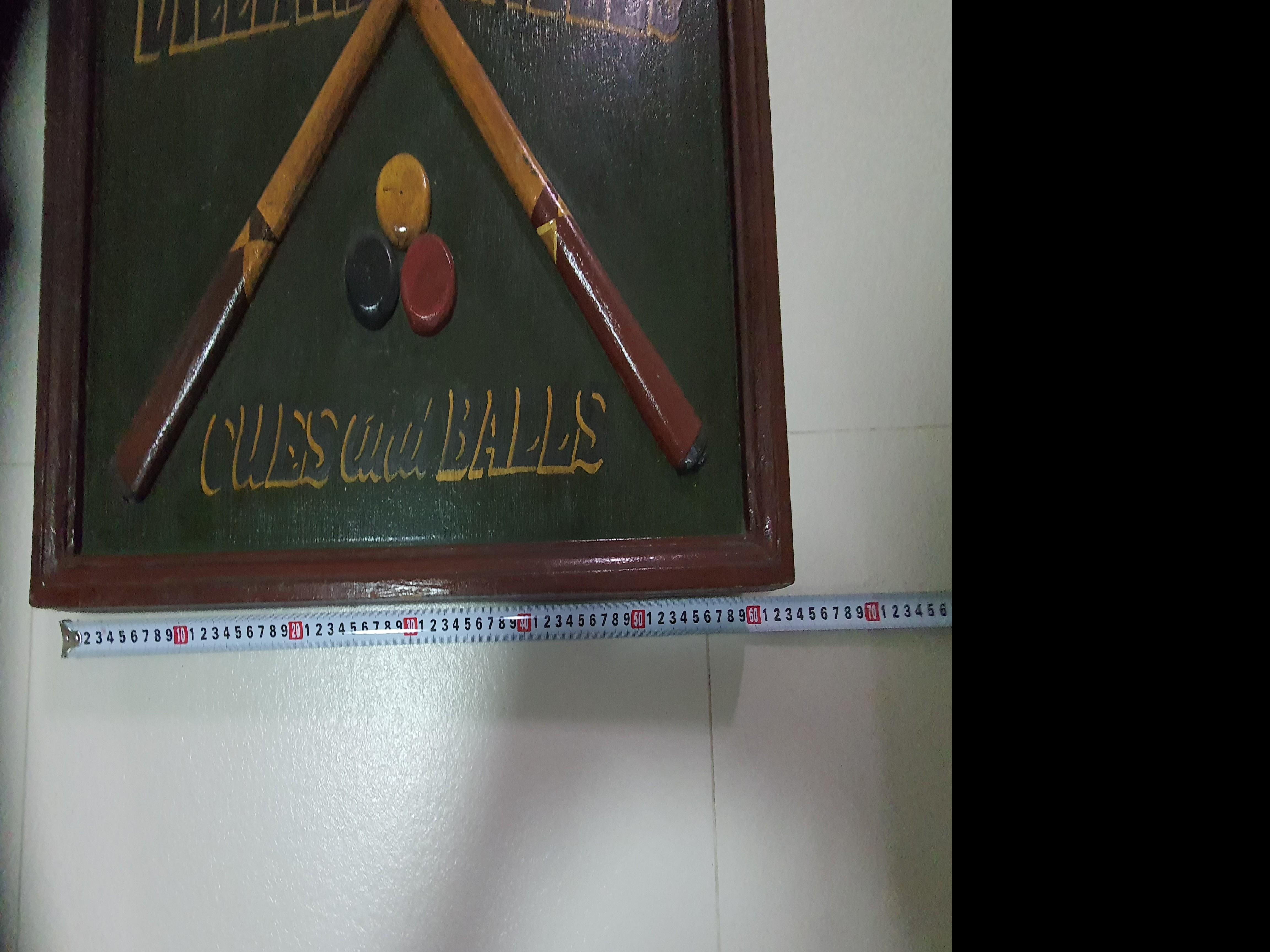 Wooden snooker / billiard / pool signboard - Price reduced to $50 ...