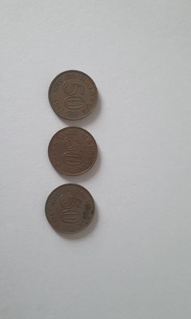 50 sen 1967,68&69 Duit Syiling Lama, Hobbies & Toys, Collectibles ...