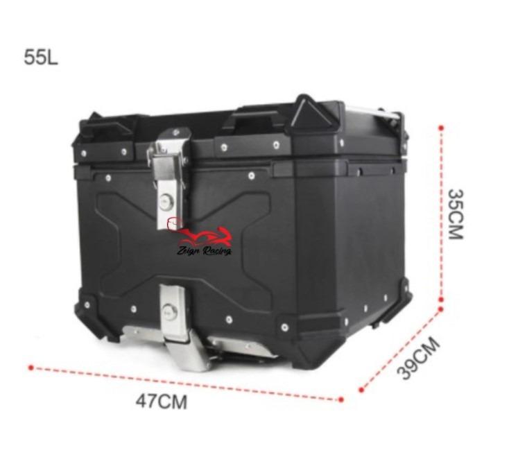 55L Aluminium Top box, Motorcycles, Motorcycle Accessories on Carousell