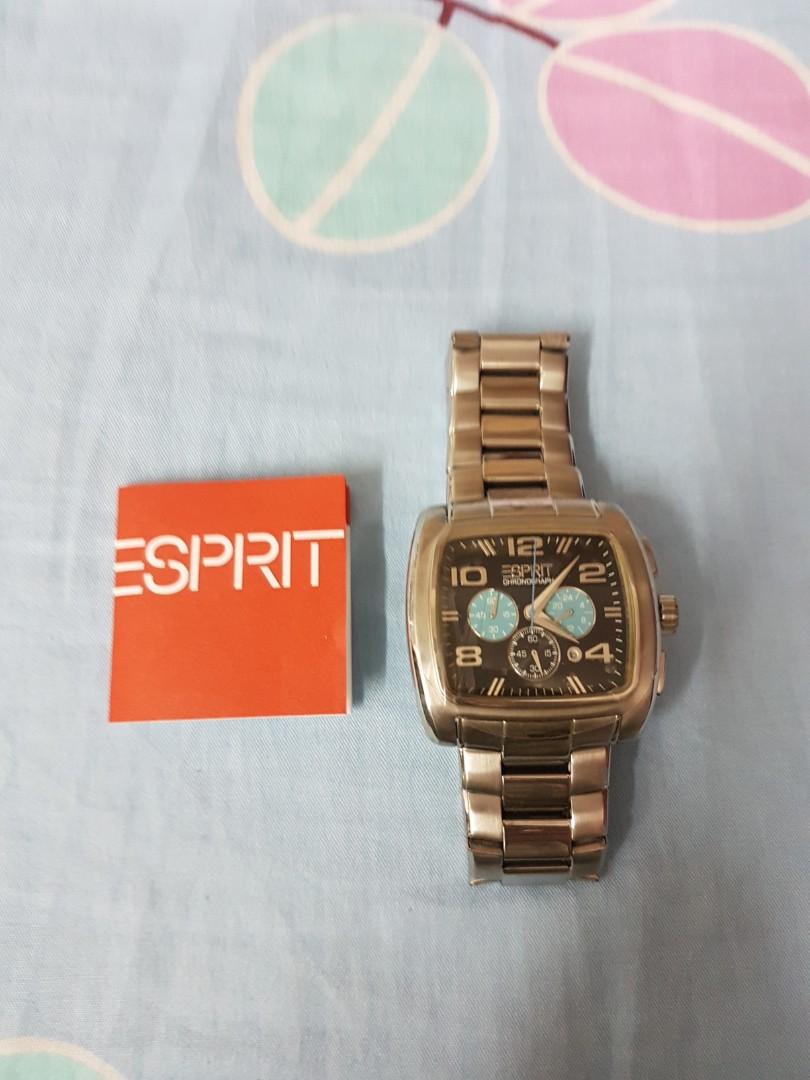 [經典] ESPRIT Chronograph 手錶 全新 附說明書, 名牌, 手錶 - Carousell