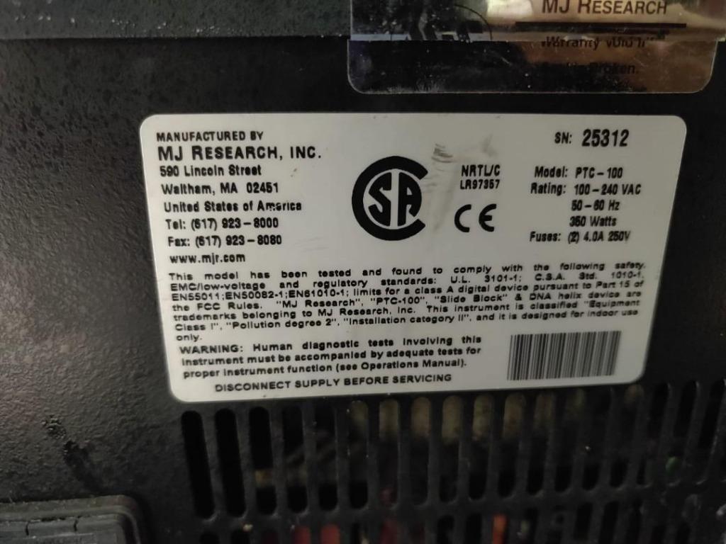 BioRad PTC -100 Peltier Thermal Cycler @ $200 Each, Everything Else on ...