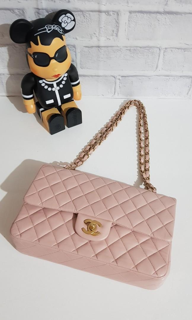Chanel baby pink classic double flap, Luxury, Bags & Wallets on Carousell