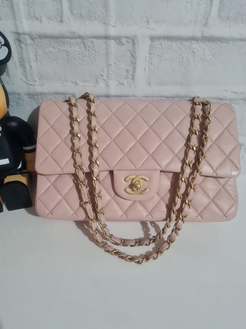 Chanel baby pink classic double flap, Luxury, Bags & Wallets on Carousell