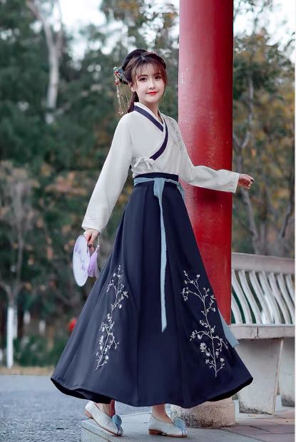 chinese hanfu dark blue, Women's Fashion, Dresses & Sets, Traditional ...