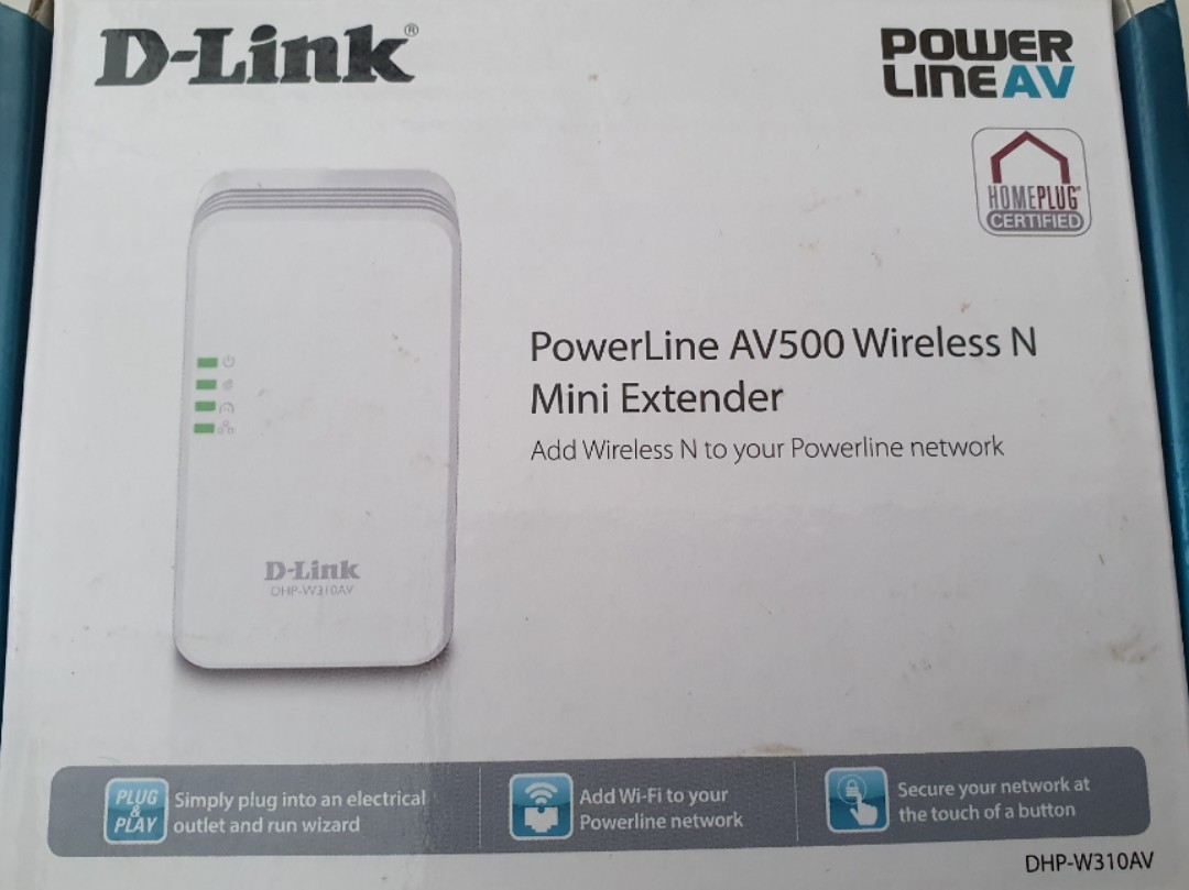 Dlink PowerLine AV500 Wireless N Mini Extender, Computers & Tech, Parts ...