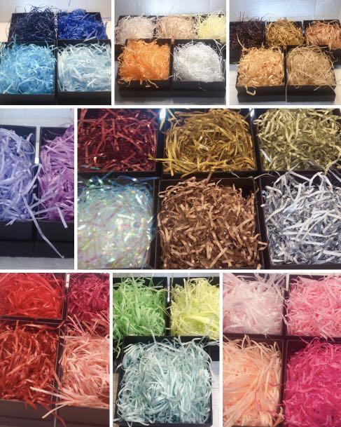 Gift box filler/Glitter Raffia Shredded Paper, Everything Else on Carousell