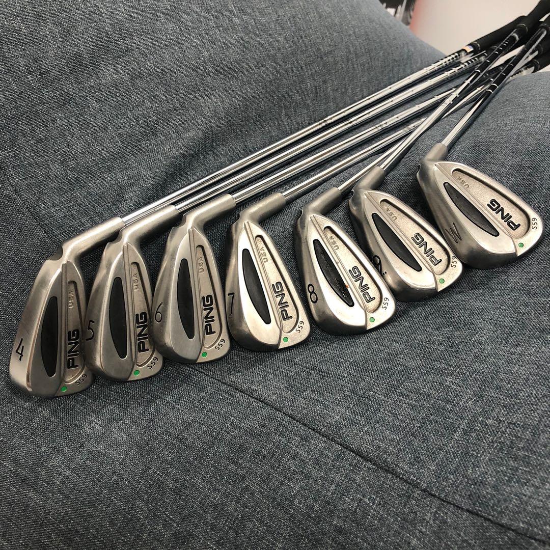 Golf: PING S59 Iron Set (Green Dot) 4, 5, 6, 7, 8, 9, W, Sports, Sports ...