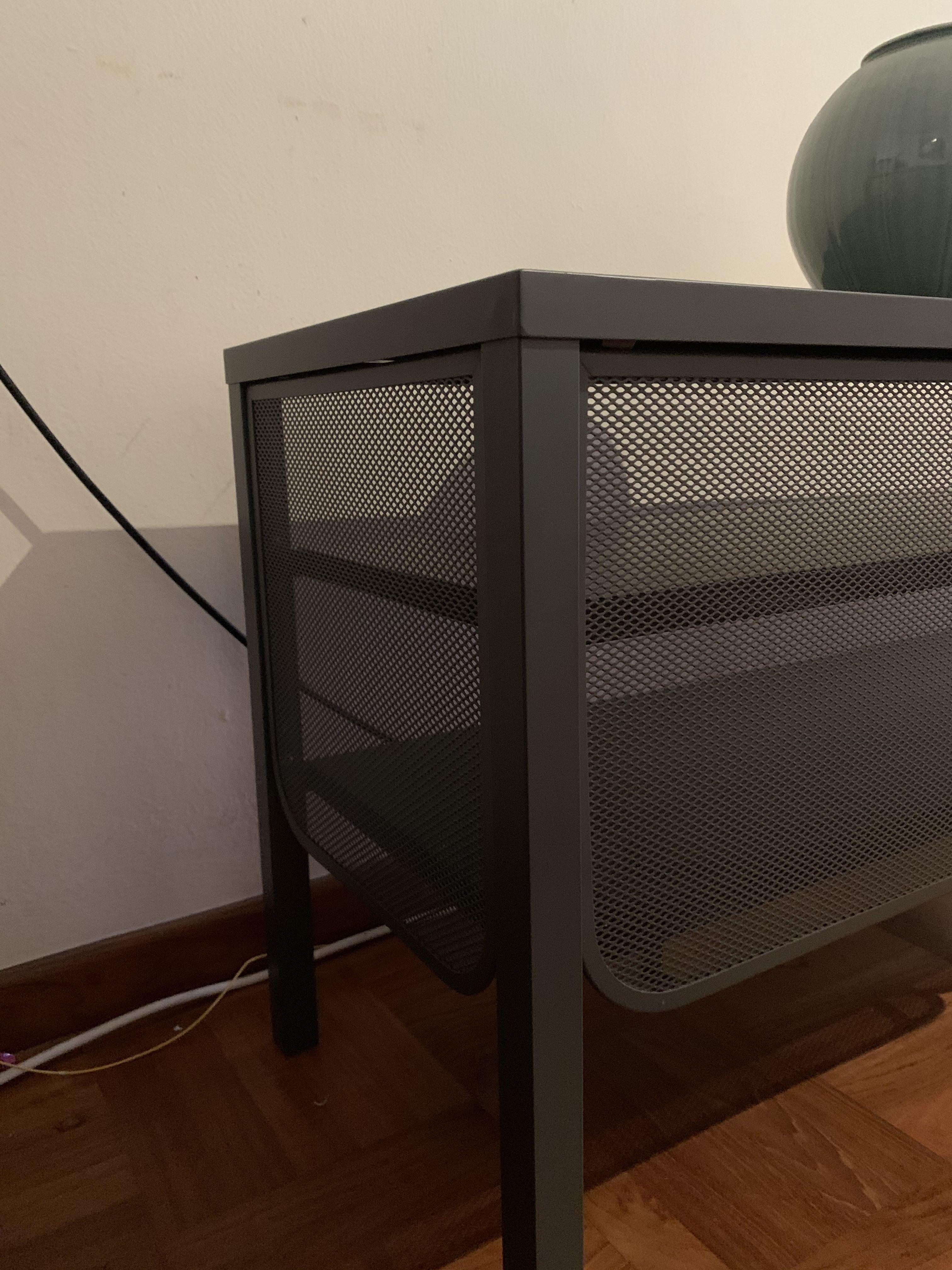 Grey metal IKEA TV console/ cabinet (NITTORP), Furniture, Shelves ...
