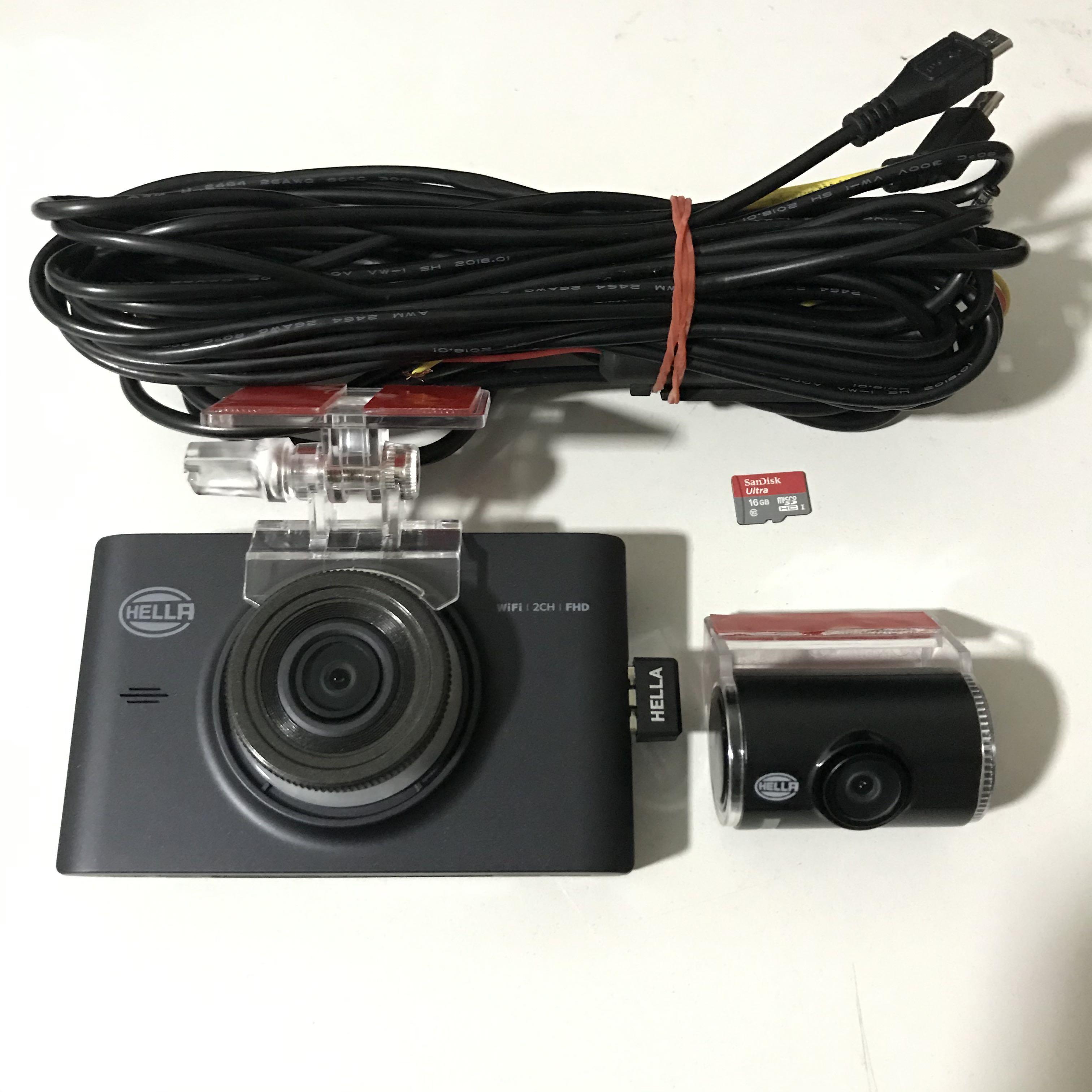 Hella DR760 2ch full HD dashcam., Car Accessories, Accessories on Carousell