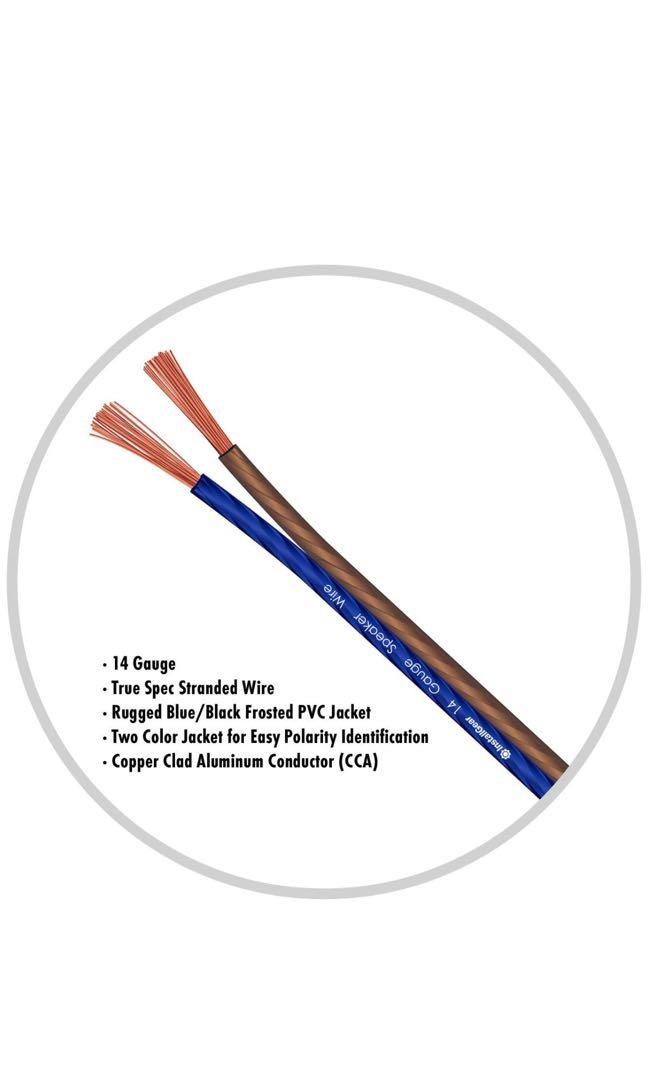 InstallGear 14 Gauge AWG 100ft Speaker Wire True Spec and Soft Touch ...