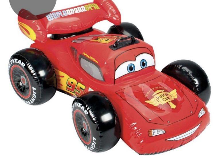 Intex Disney Pixar Cars Lightning McQueen Ride On Swim Float Kids Pool ...