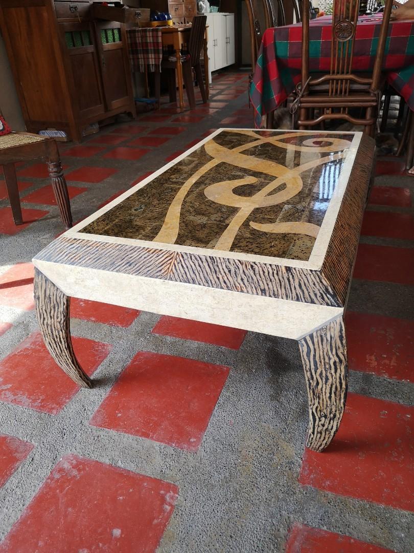 Laminated Coconut shell center table, Furniture & Home Living ...