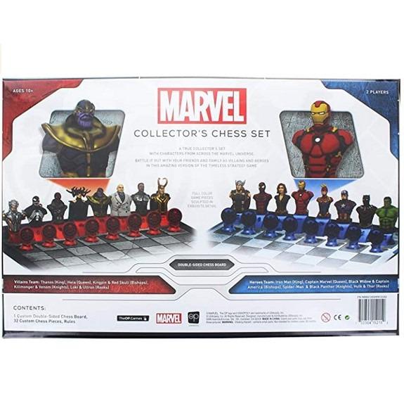 Marvel Collector's Chess Set | Custom Sculpted Chess Pieces Marvel ...