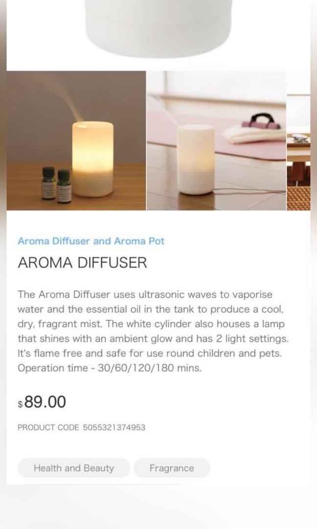 Muji diffuser, Everything Else on Carousell
