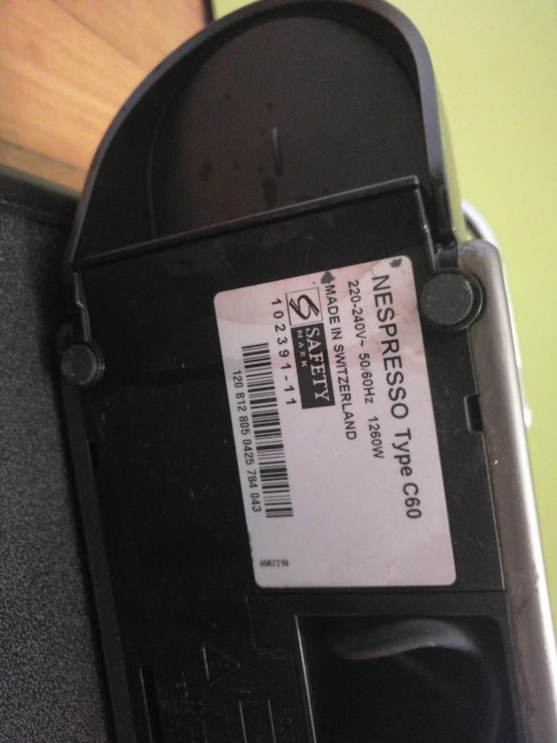 Nespresso Pixie Coffee Machine Type C60, free capsule cabinet, TV ...