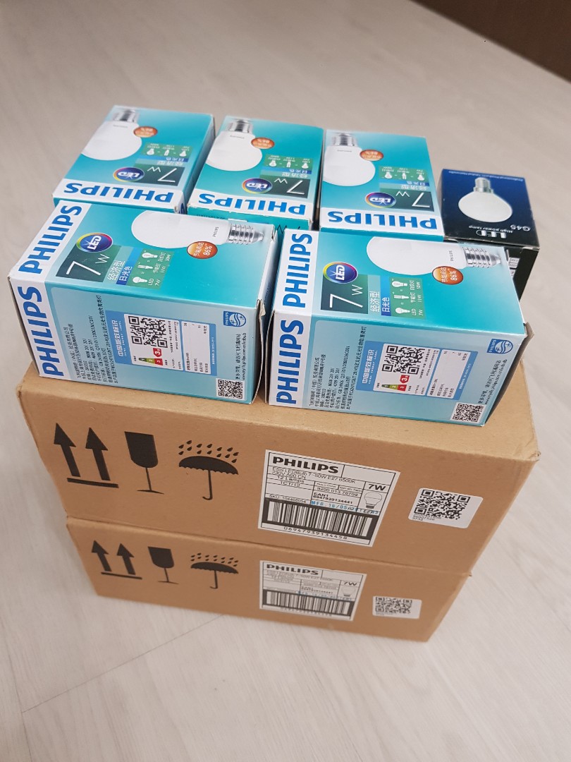 Philips 7W 650lm E27 LED Light Bulb 6500K Daylight, Furniture & Home Living, Lighting & Fans ...