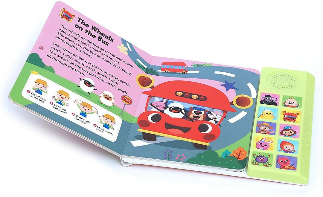 Pinkfong Children's Mother Goose Sound Book, Pink/Light Green, 8.7" x 7 ...