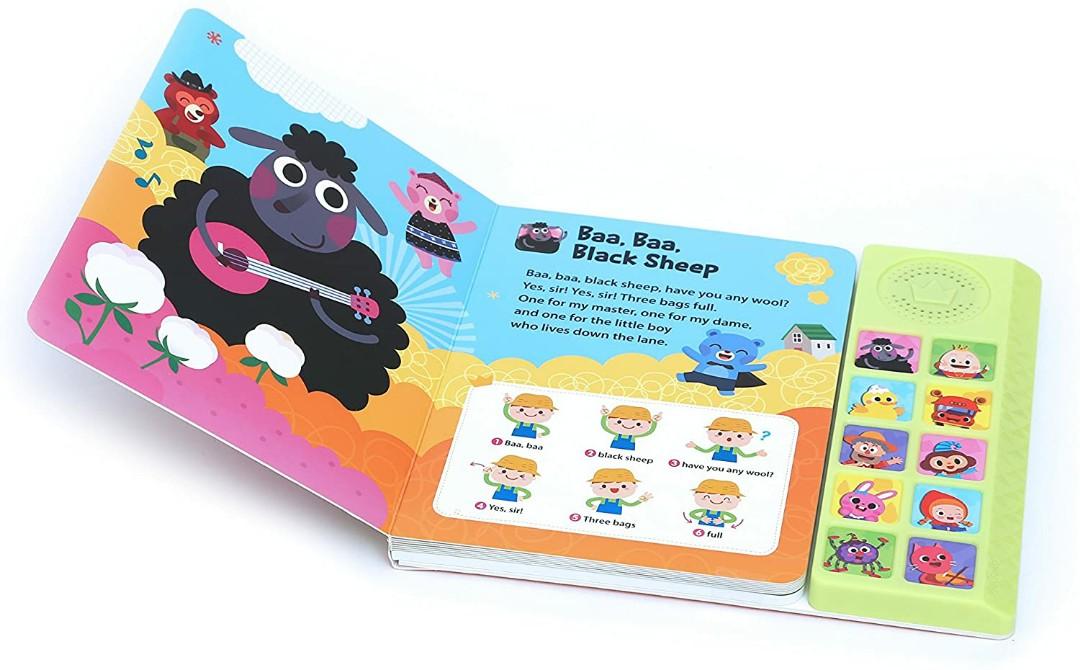 Pinkfong Children's Mother Goose Sound Book, Pink/Light Green, 8.7" x 7 ...