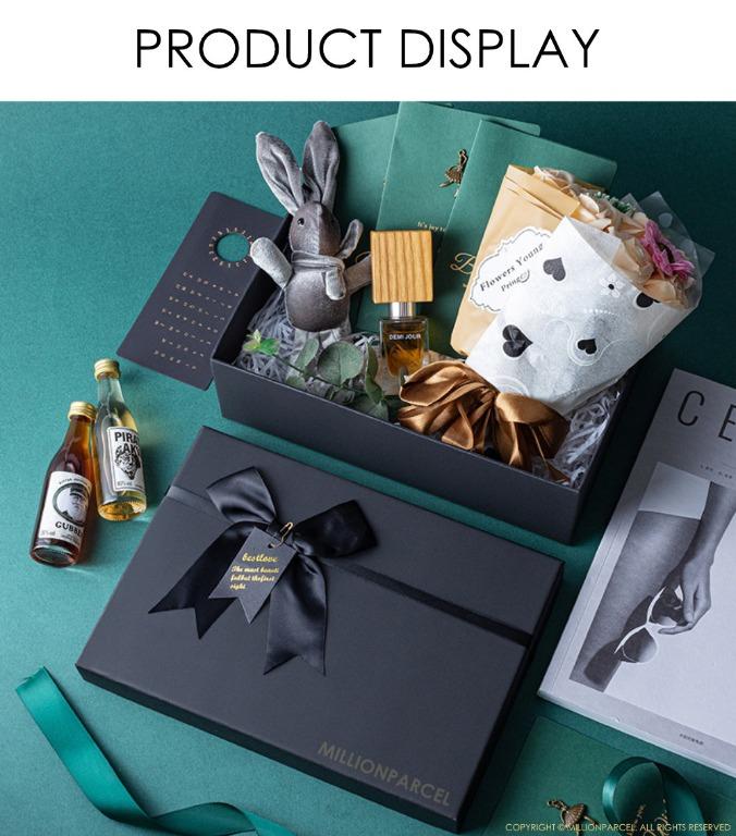 Premium Black Ribbon Gift Box Packaging | Gift Boxes | Wedding Gift Box ...
