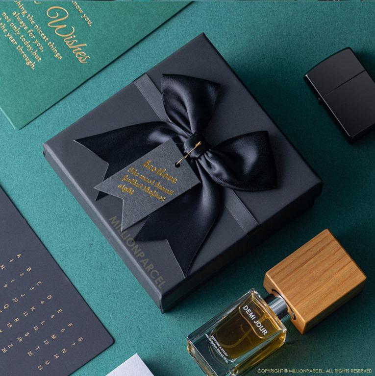 Premium Black Ribbon Gift Box Packaging | Gift Boxes | Wedding Gift Box ...