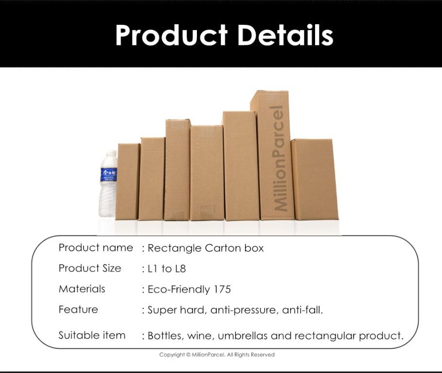 Rectangle Carton Box/ Courier Box / Mailing Box, Hobbies & Toys ...