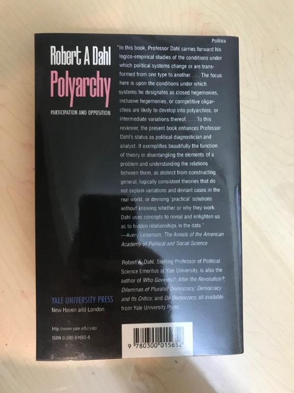 Robert Dahl, Polyarchy: Participation and Opposition, Hobbies & Toys ...