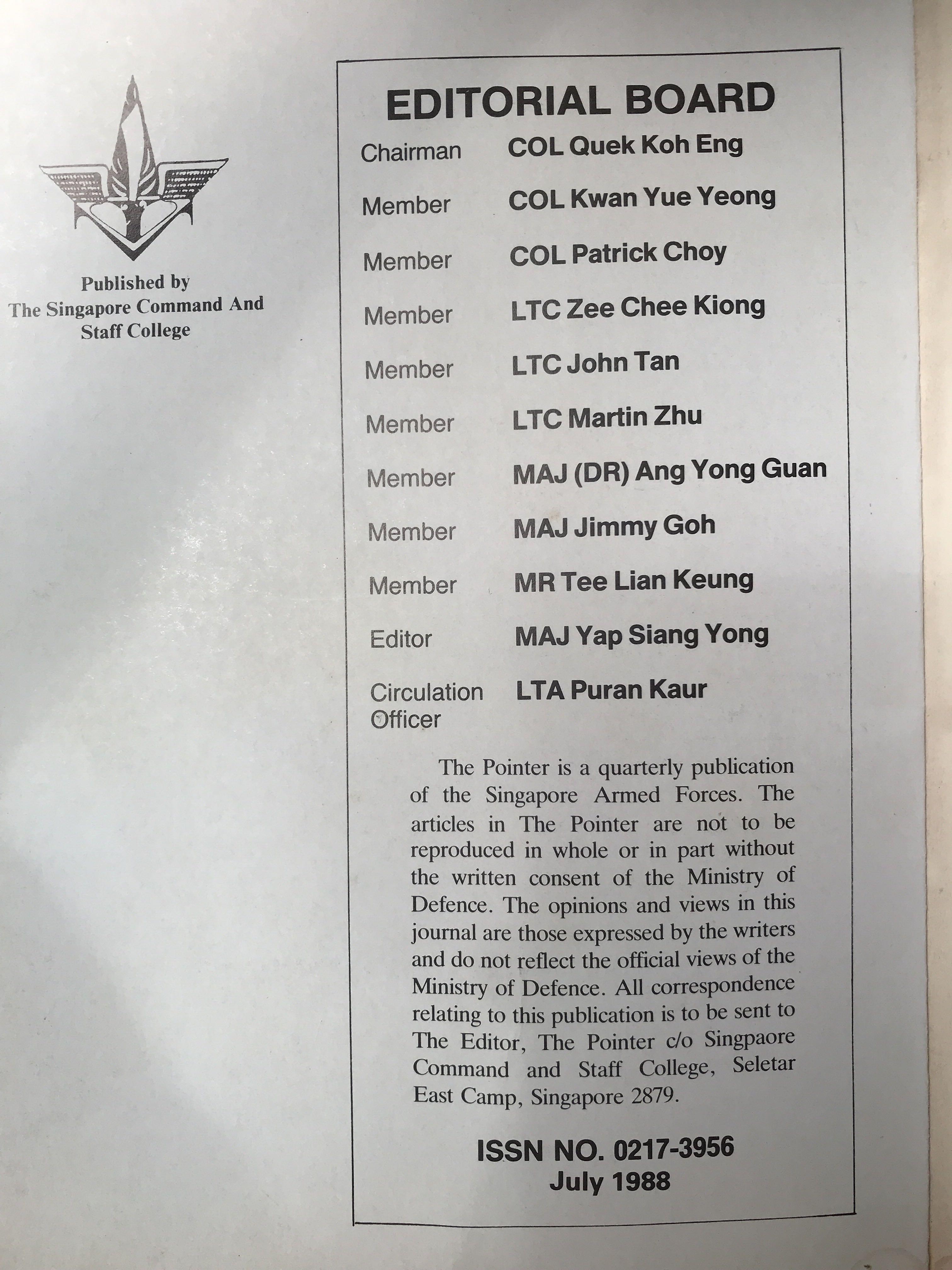 POINTER - Journal of The Singapore Armed Forces, Hobbies & Toys ...