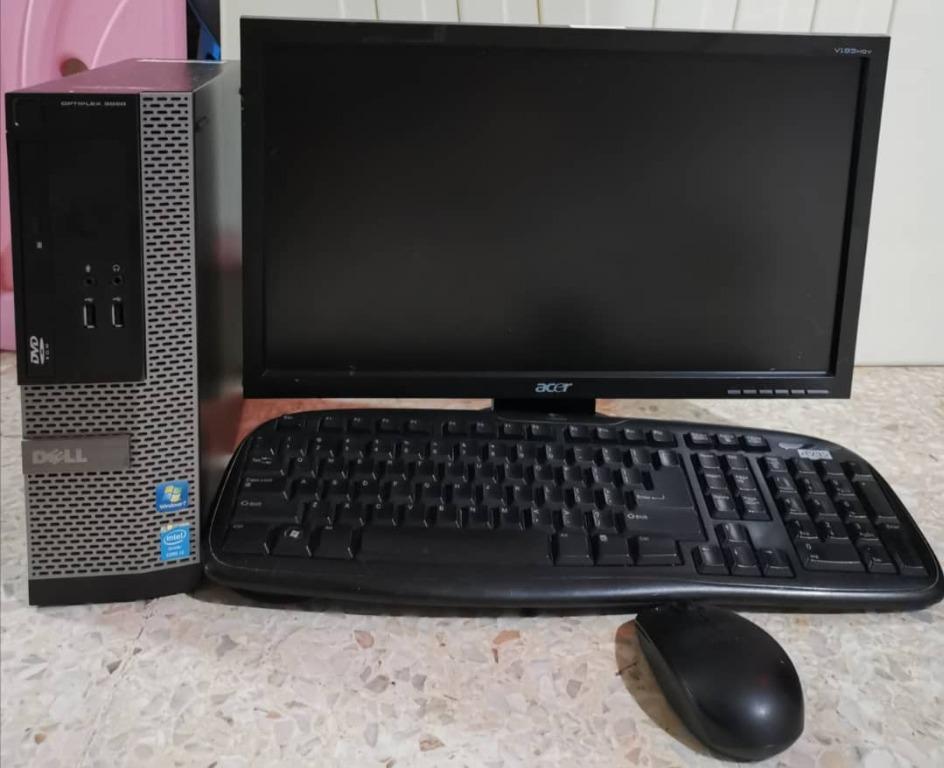 SFF CPU DELL OPTIPLEX 3020 i3 4th GEN RAM 4GB HDD 500GB LCD 19 INCH ...