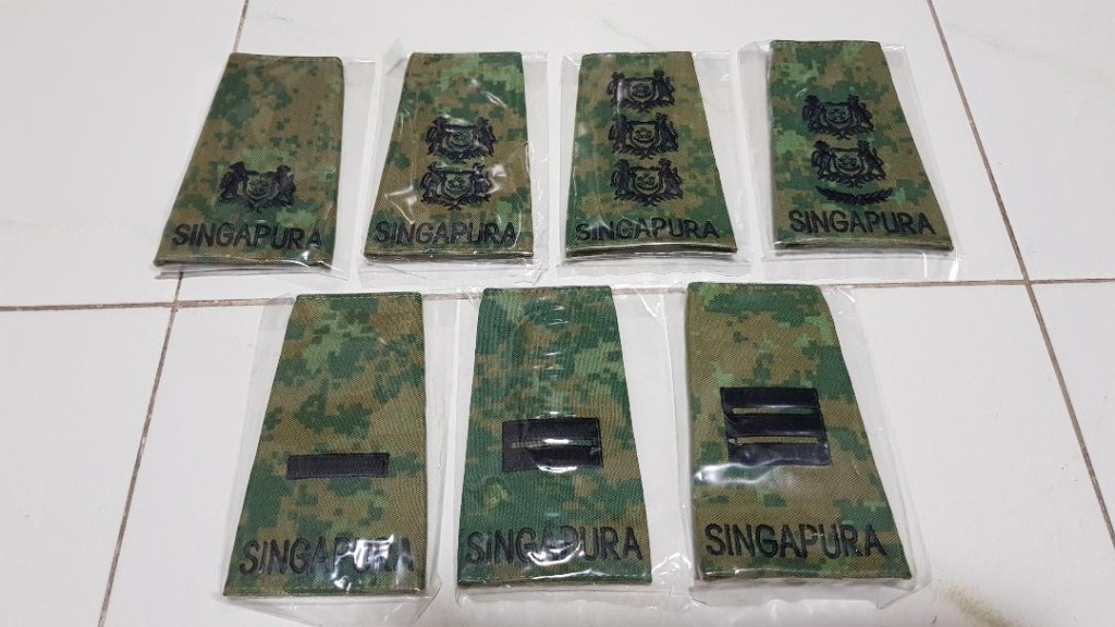 Singapore SAF No. 4 Ranks, Men's Fashion, Clothes, Others on Carousell